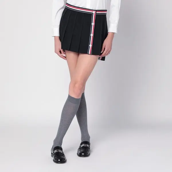 Thom Browne Wool Blend Ruffled Mini Skirt