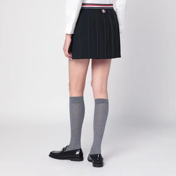 Thom Browne Wool Blend Ruffled Mini Skirt