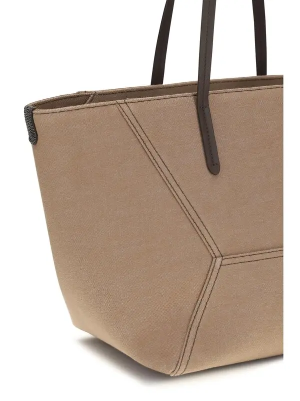Brunello Cucinelli Canvas Shoulder Bag