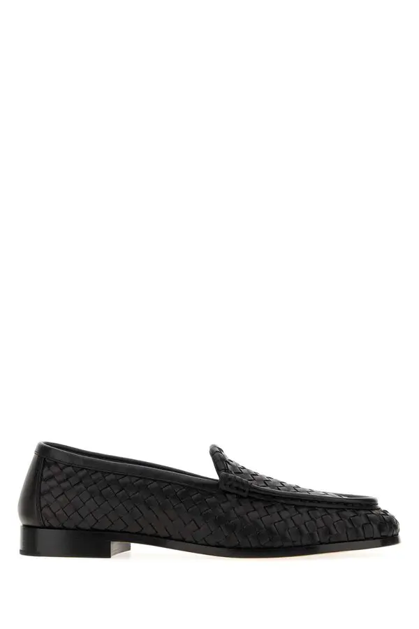 Bottega Veneta Leather Silenzio Loafers - Black