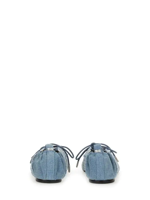 GANNI Lace-up Ballerina