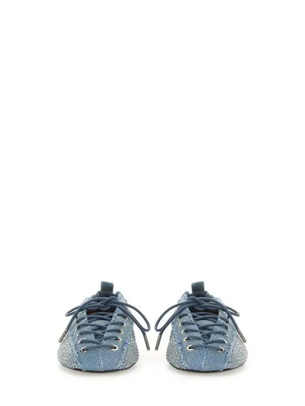 GANNI Lace-up Ballerina
