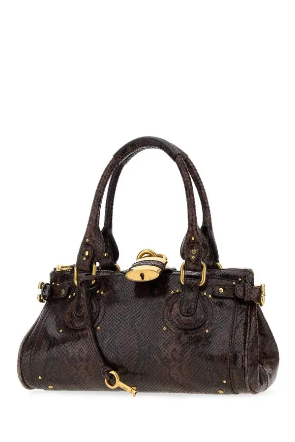 Chloé Printed Leather Paddington Shoulder Bag - Multicolor