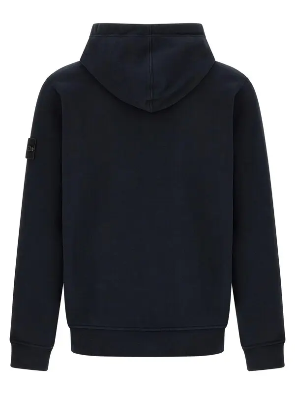 Stone Island Badge Hoodie - Blue