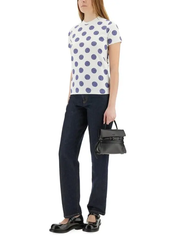 Moschino Laurel Crown Patch Denim Pants - Blue