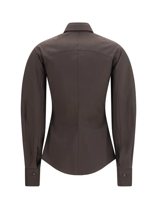 Brunello Cucinelli Stretch Cotton Shirt - Brown
