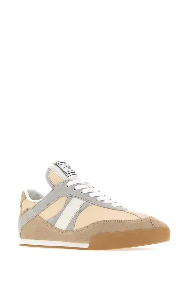Chloé Leather And Suede Kick Sneakers