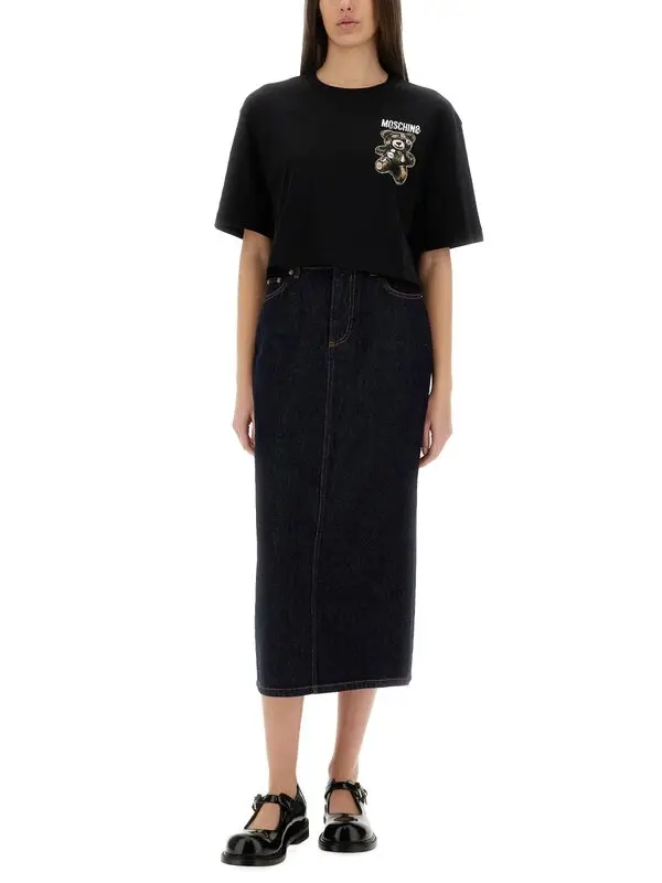 Moschino Long Denim Skirt