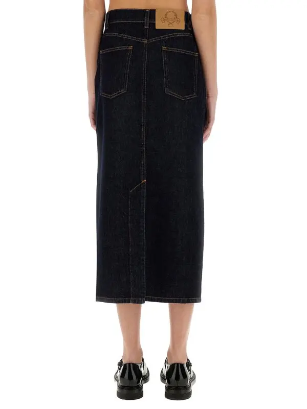 Moschino Long Denim Skirt