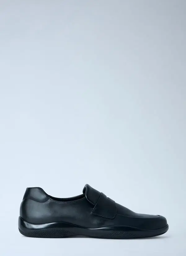 Prada Leather Loafers - Black
