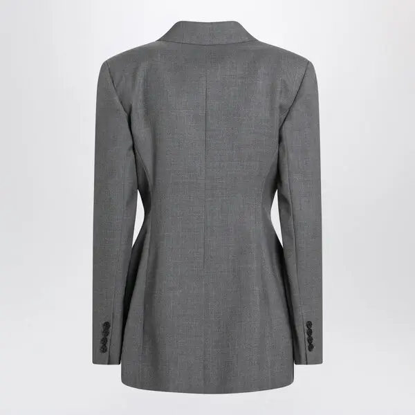 Givenchy Grey Double-breasted Wool Jacket