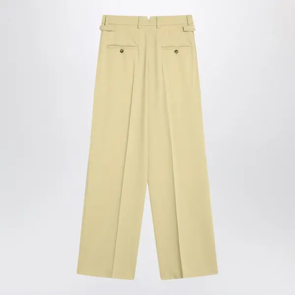 AMI Paris Wide Wool Trousers - Green