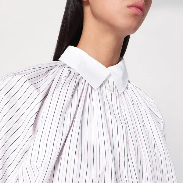 PATOU Striped Balloon-sleeve Shirt - White