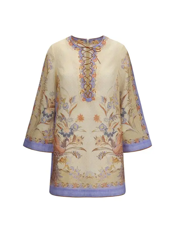 Zimmermann Indra Floral Tunic Dress - Multicolor