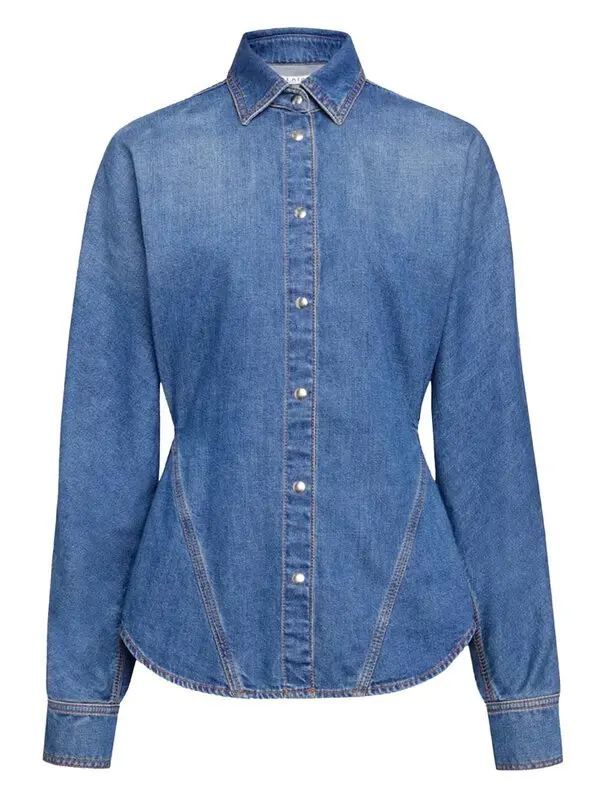 Alaïa Round Denim Shirt
