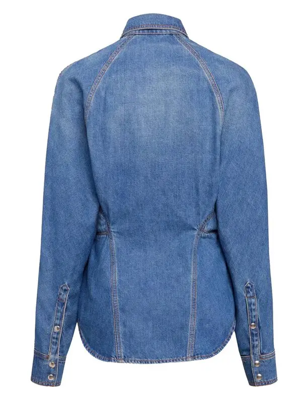 Alaïa Round Denim Shirt