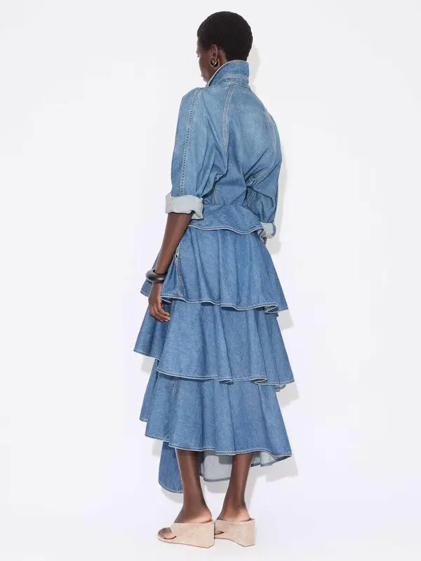 Alaïa Round Denim Shirt