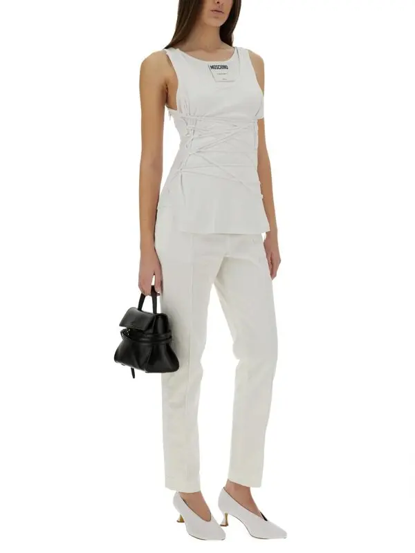 Moschino Lace-up Tank Top