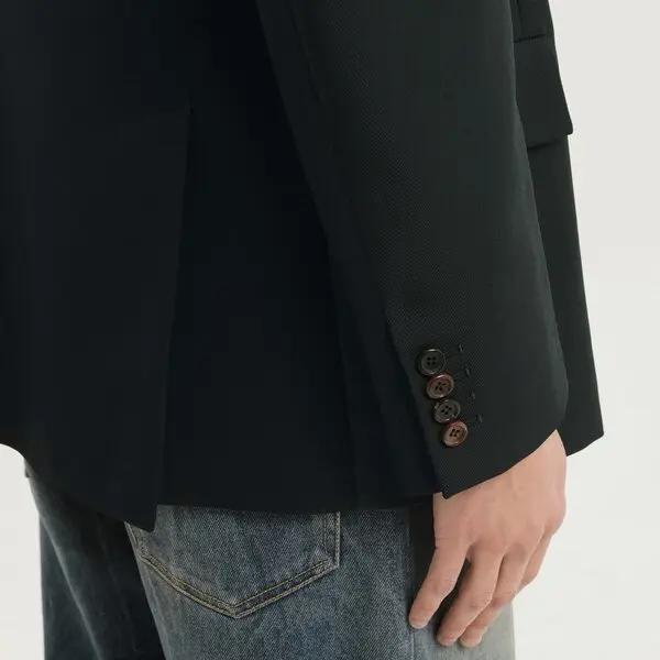 1989 STUDIO Dark Double-breasted Blazer