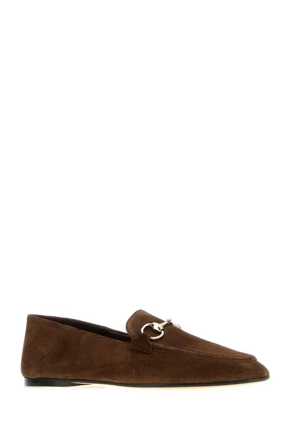 Gucci Suede Jordaan Soft Loafers - Brown