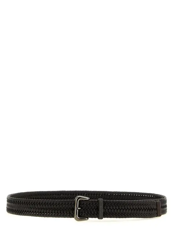 Brunello Cucinelli Shiny Loop' Belt - Brown