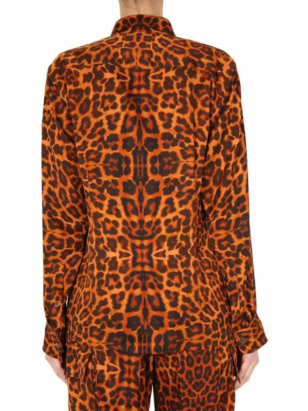 Dries Van Noten Caffy Animal Print Shirt