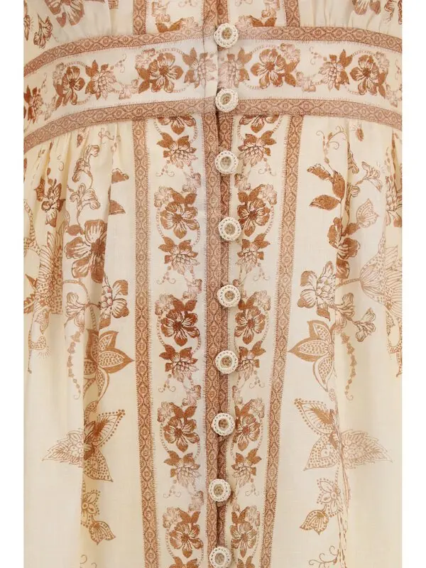 Zimmermann Indra Plunge Dress - Cream