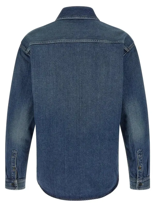 Saint Laurent Cassandre' Denim Shirt - Blue