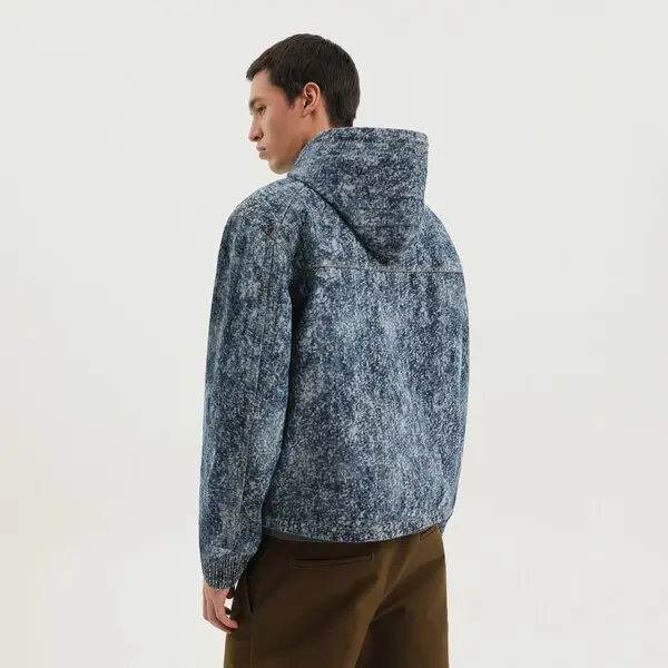 1989 STUDIO Denim Marbled Zip Hoodie
