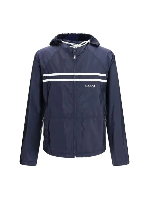 Prada Re-nylon Oversize Jacket - Blue