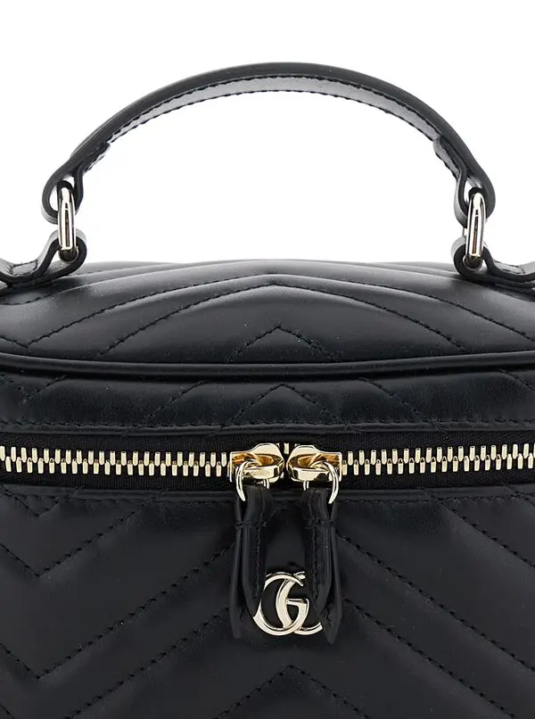 Gucci Handbag With Chain Strap And Gg Plaque - Multicolor