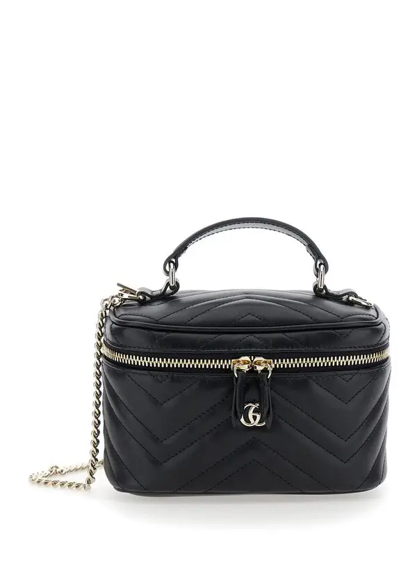 Gucci Handbag With Chain Strap And Gg Plaque - Multicolor