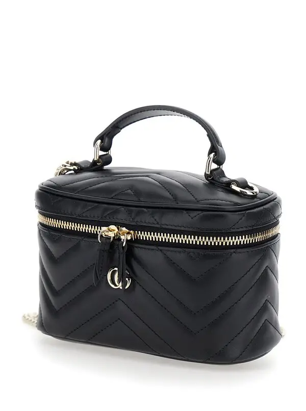Gucci Handbag With Chain Strap And Gg Plaque - Multicolor