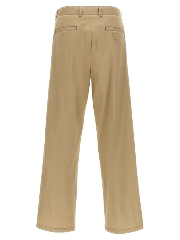 Prada Cotton Blend Poplin Pants - Cream