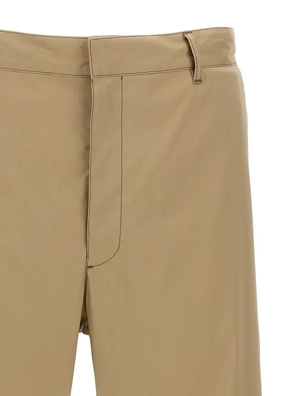 Prada Cotton Blend Poplin Pants - Cream