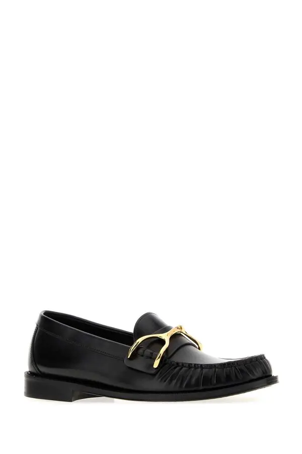 Alexander McQueen Leather Wishbone Loafers