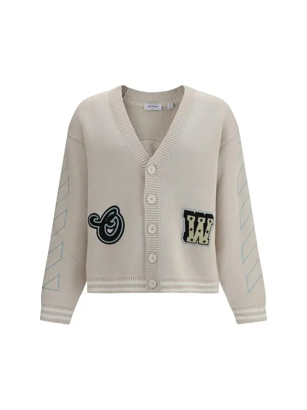 Off-White Star Logo Diagonal Varsity Cardigan