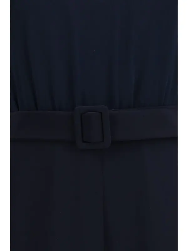 P.a.r.o.s.h Cady And Chiffon Jumpsuit - Blue