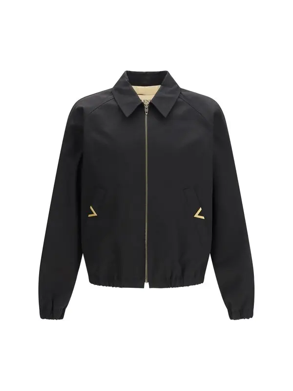 Valentino Garavani Collared Zip-up Jacket