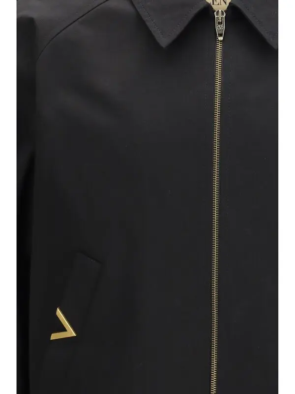 Valentino Garavani Collared Zip-up Jacket
