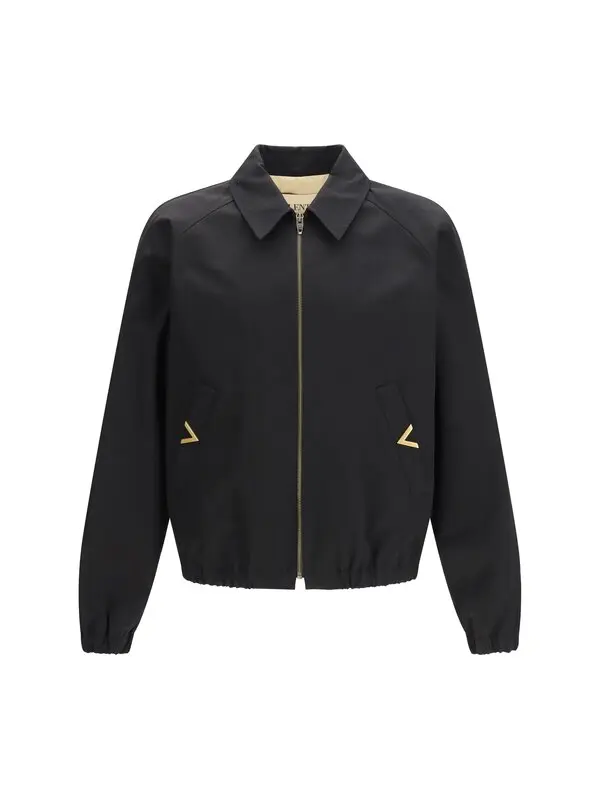 Valentino Garavani Collared Zip-up Jacket
