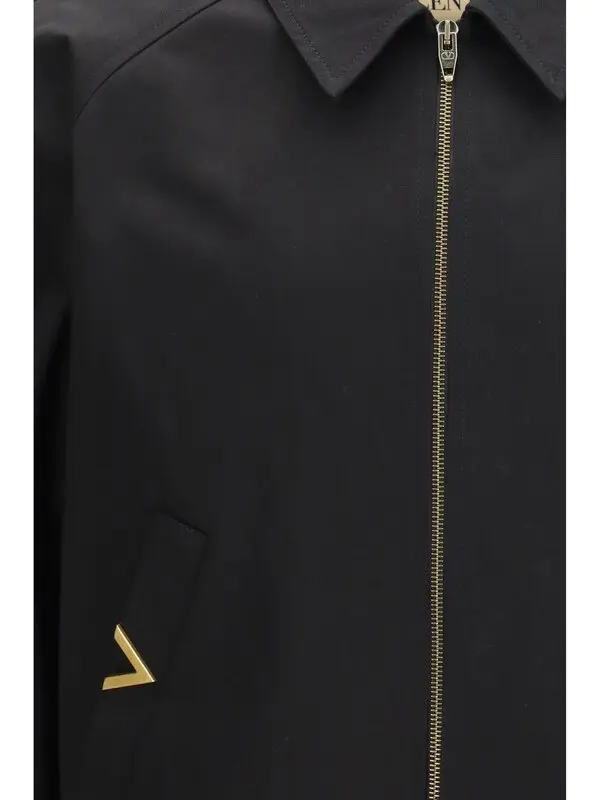 Valentino Garavani Collared Zip-up Jacket