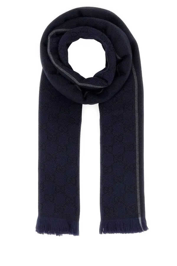 Gucci Midnight Wool Scarf - Blue