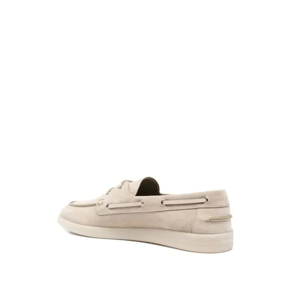 Prada Neutrals Boat Shoes - Cream