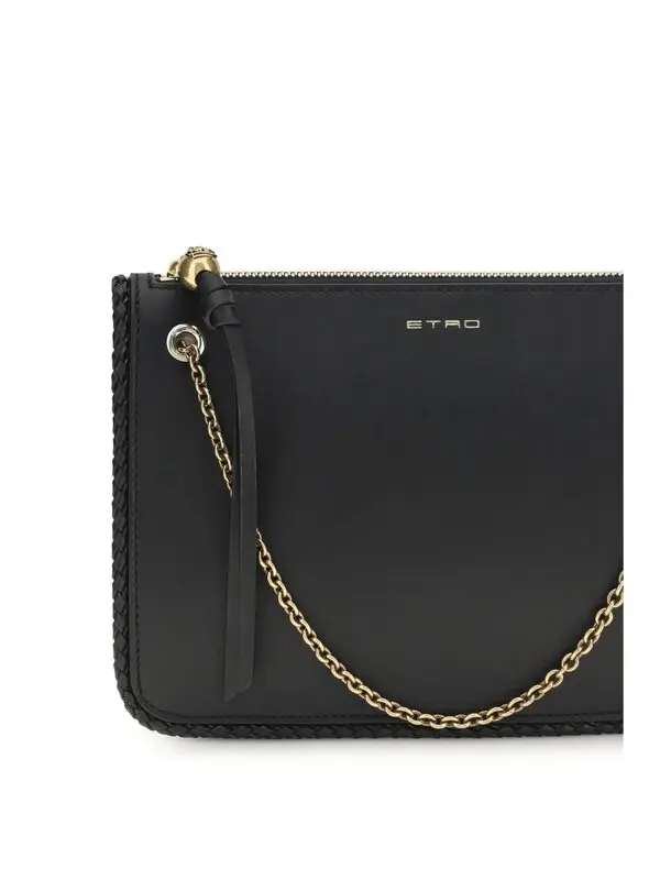 Etro Leather Crossbody Clutch