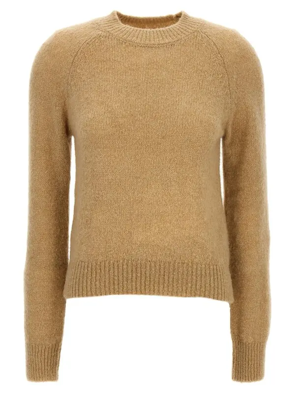 Dries Van Noten Texas Alpaca Blend Crew Neck Sweater - Cream
