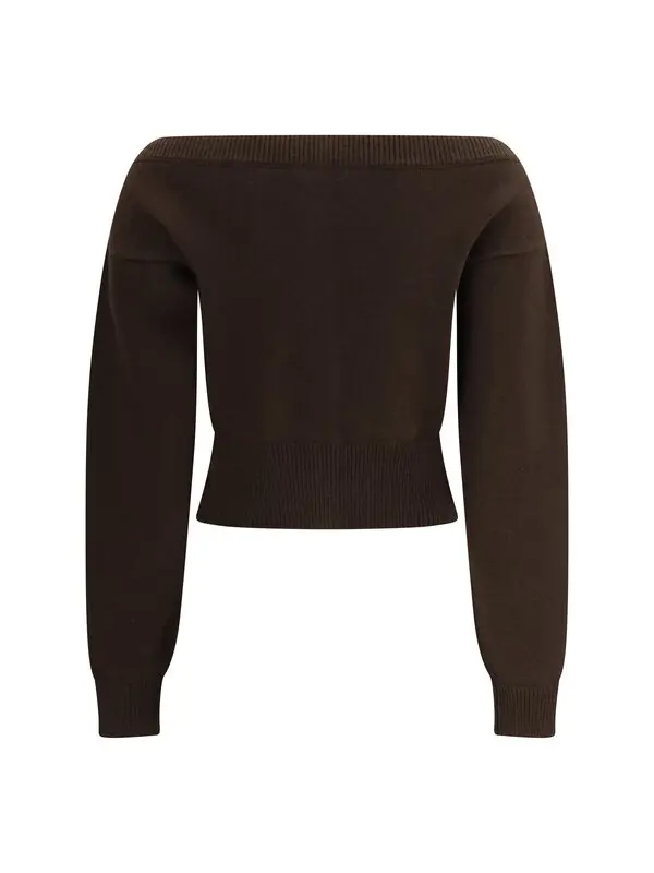 TOM FORD Cashmere Open-neck Shrunken Cardigan - Brown