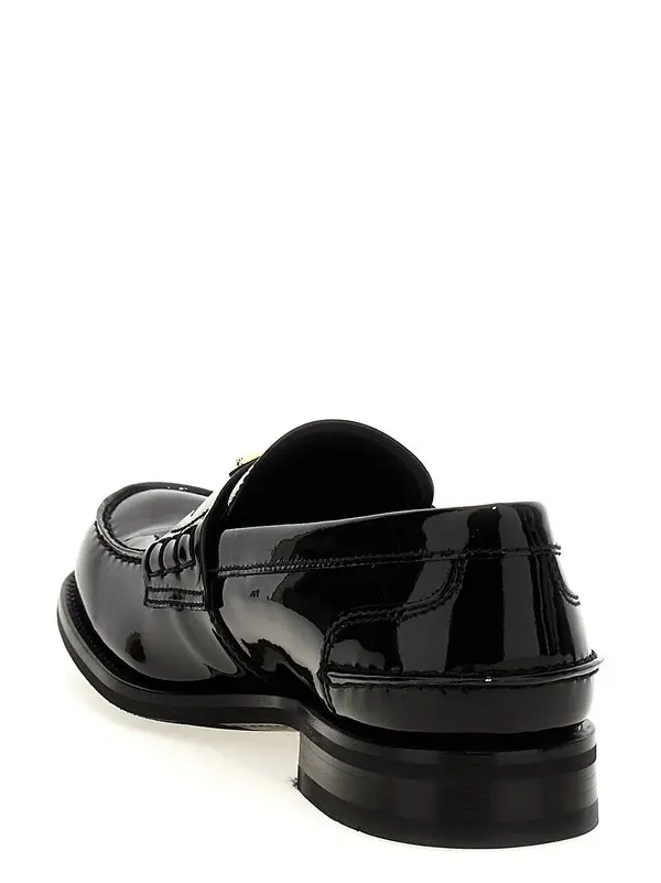 Prada Logo Patent Leather Loafer