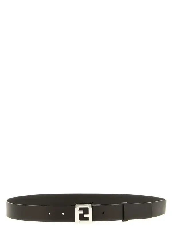 Fendi Ff Leather Belt - Brown