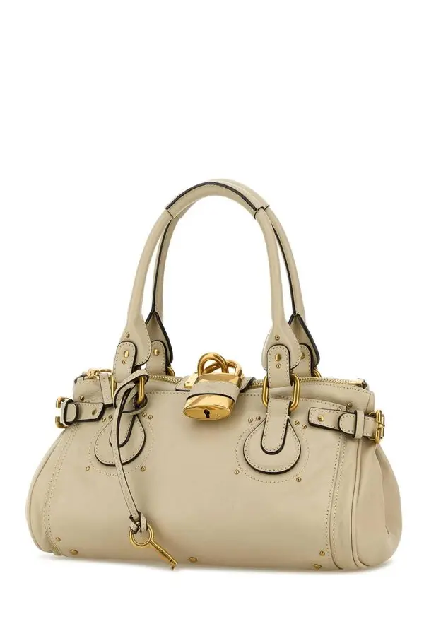 Chloé Sand Leather Paddington Shoulder Bag - Brown
